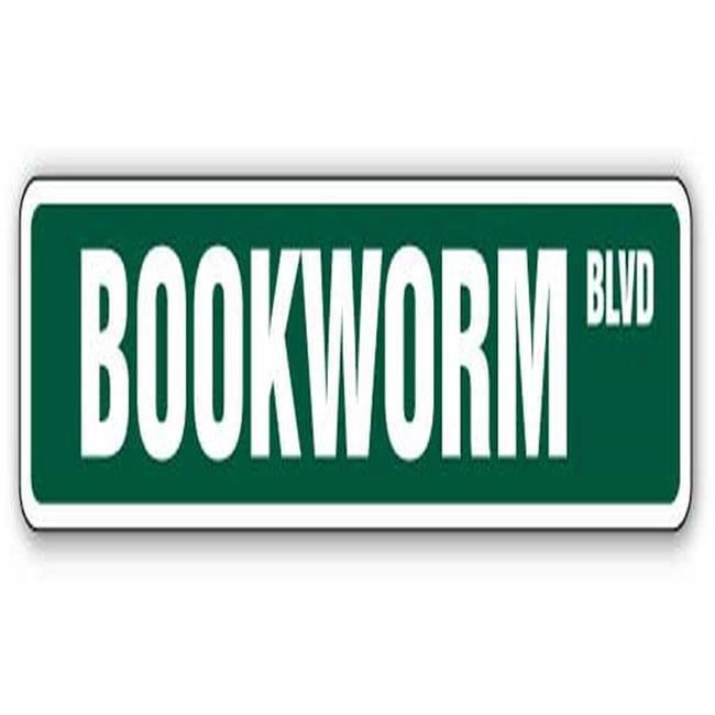 36 in. Bookworm Street Sign - Book Worm Library Read E-Reader - Walmart.com