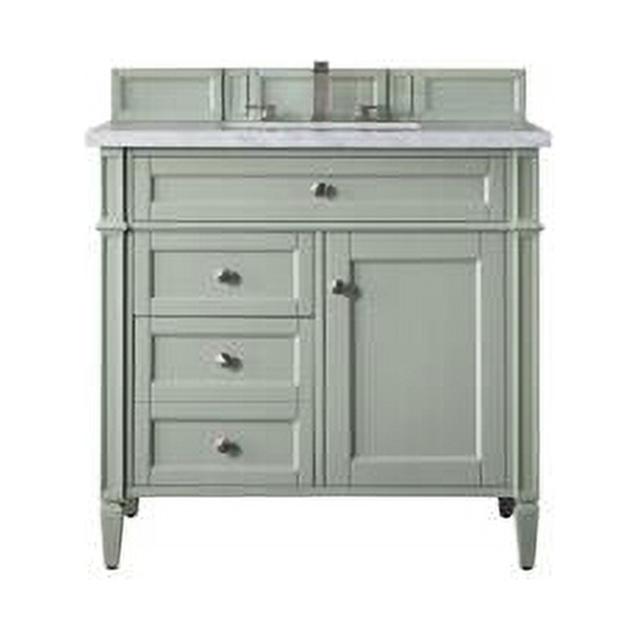 36 in. Brittany Single Vanity with 3 CM Arctic Fall Solid Surface Top ...