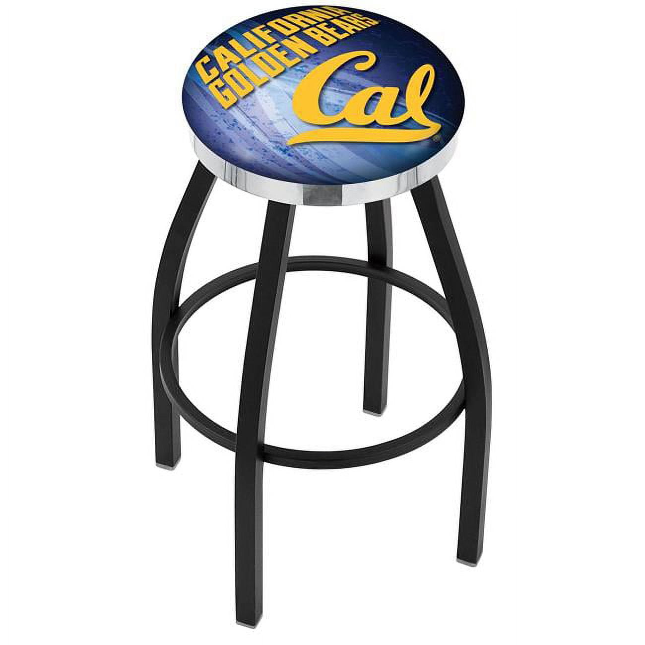 36 in. California Bar Stool with Golden Bears Logo Swivel Seat ...