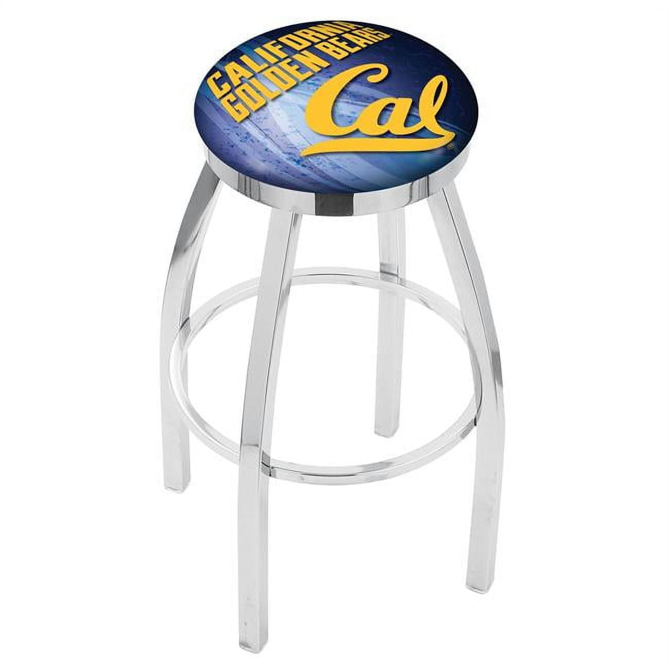 36 in. California Bar Stool with Golden Bears Logo Swivel Seat ...