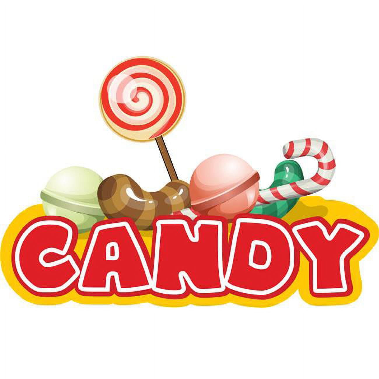 36 in. Candy Bars Concession Decal Sign - Cart Trailer Stand Sticker ...