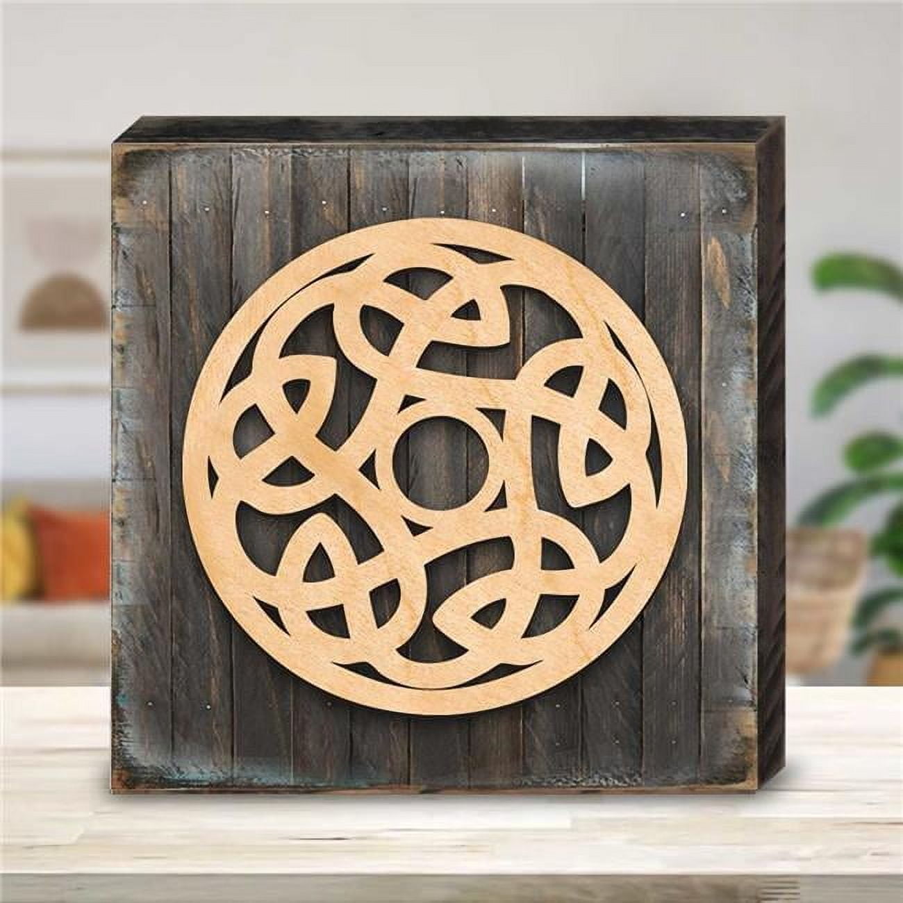 36 in. Celtic Spiral Wood Box Sign Wooden Wall Art - Walmart.com