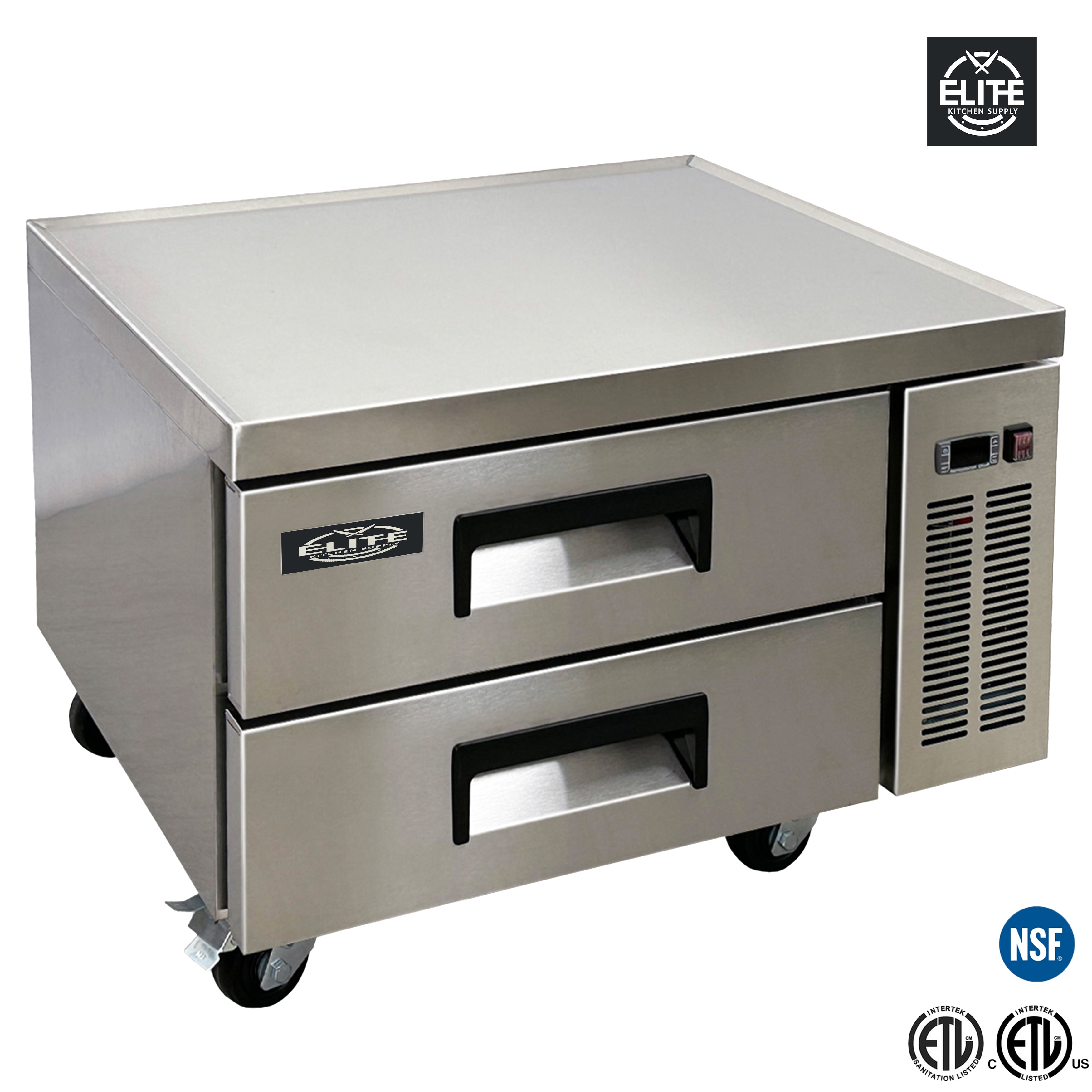 36 in. Commercial Chef Base Refrigerator Cooler in Stainless Steel 6.5 ...