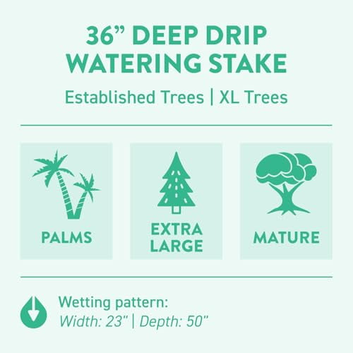 36 in. DEEP DRIP Large Tree Watering Stake (3 Pack) | UV-Protected ABS ...
