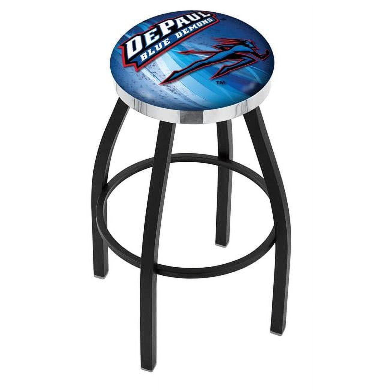 36 in. DePaul Bar Stool with Blue Demons Logo Swivel Seat - Blue - 36in ...