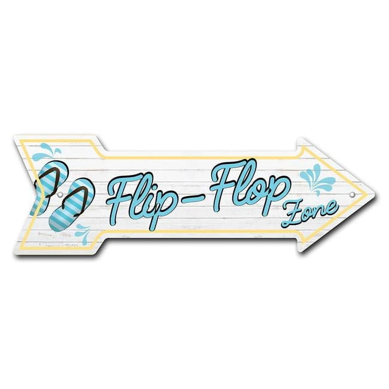 36 in. Flip Flop Zone Arrow Sign - Walmart.com