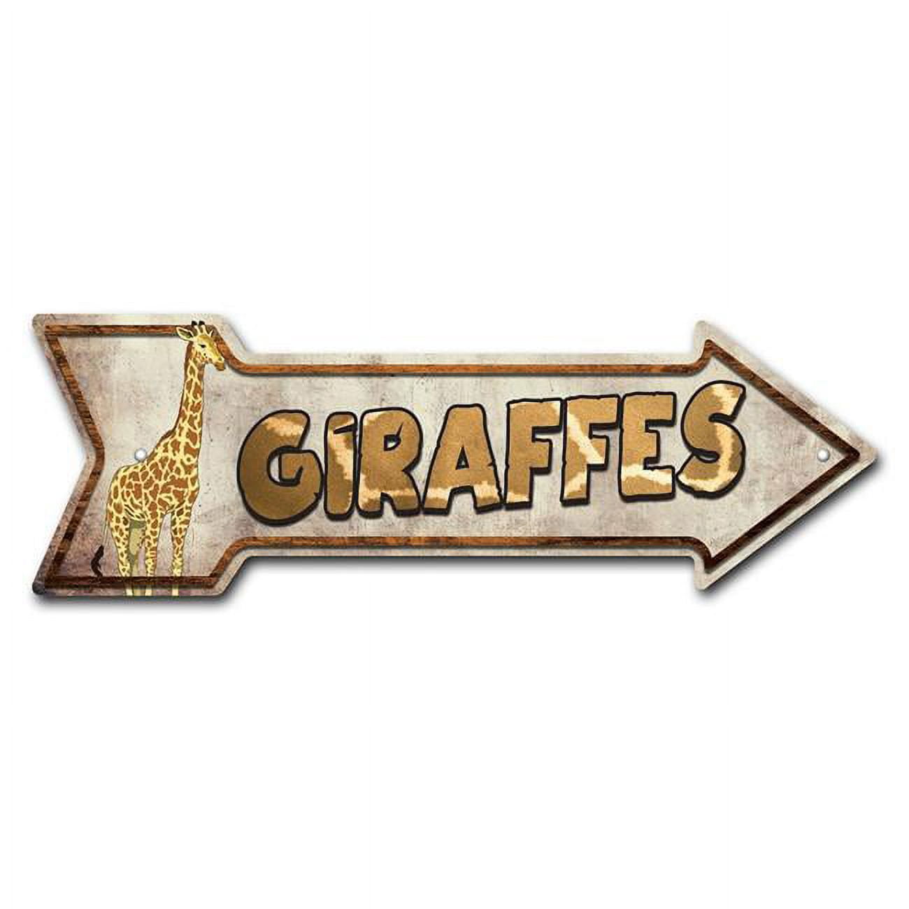 36 in. Giraffes Arrow Sign - Walmart.com