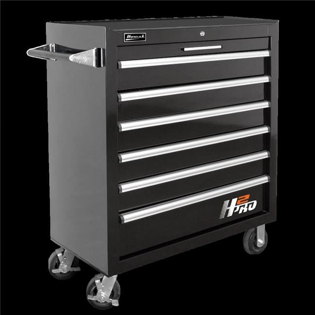 36 in. H2Pro Series 6 Drawer Roller Cabinet, Black - Walmart.com
