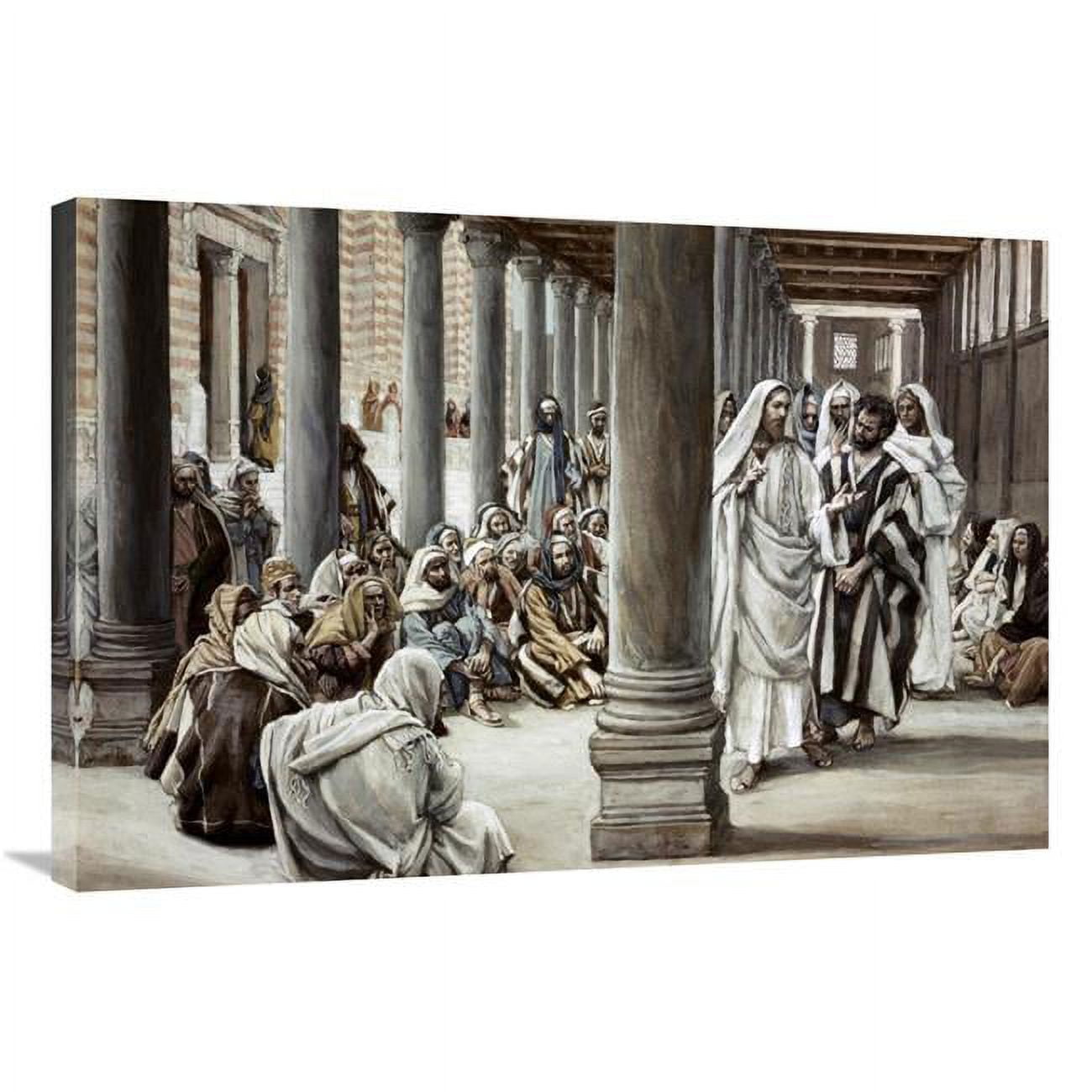 36 in. Jesus Walking on Solomons Porch Art Print - James Tissot ...