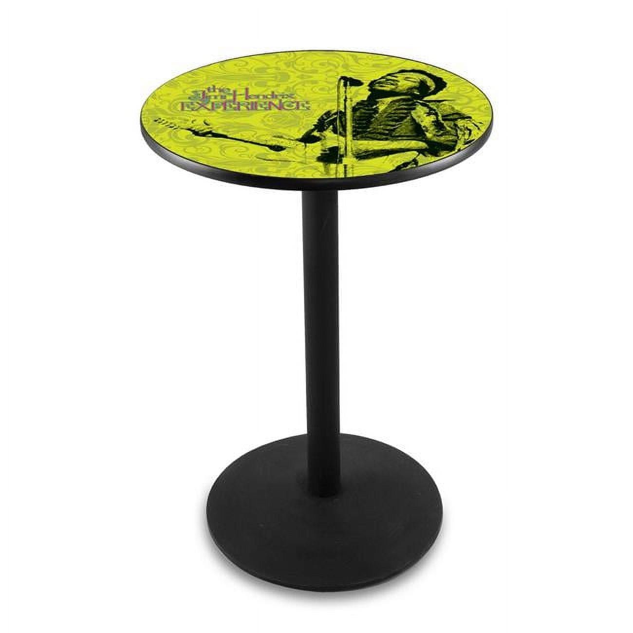36 in. Jimi Hendrix Pub Table in Black (36 in. Dia. x 36 in. H (70 lbs ...