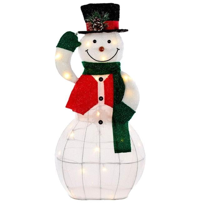 36 in. Light Up LED Animated Snowman - Walmart.com