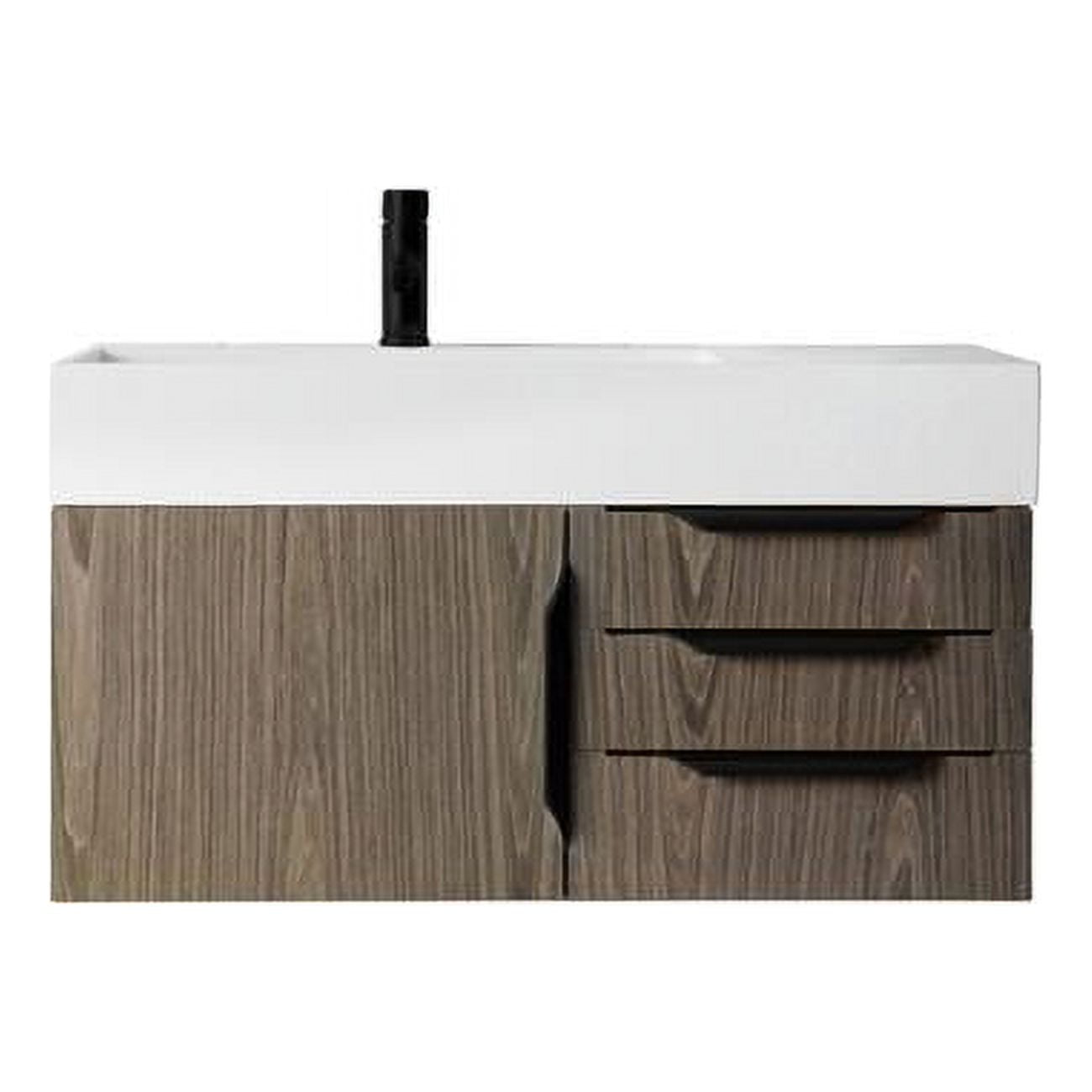 36 in. Mercer Island Single Vanity with Composite Top, Ash Gray, Matte ...