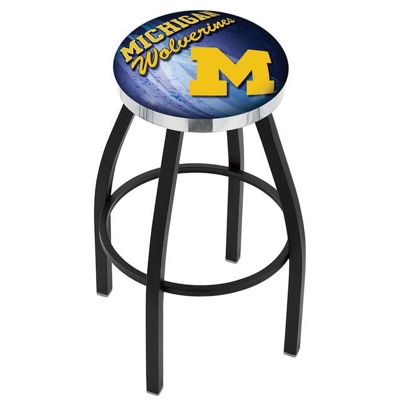 36 in. Michigan Bar Stool with Wolverines Logo Swivel Seat - Walmart.com
