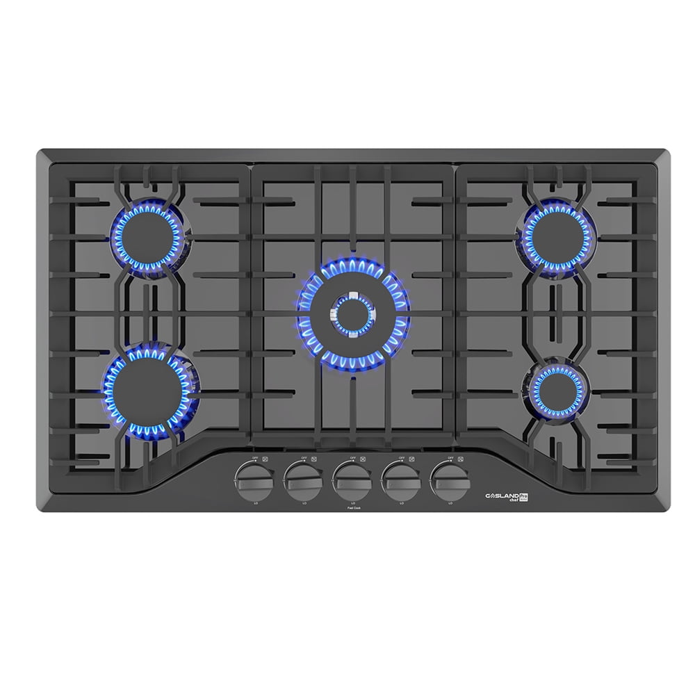 GASLAND Chef 36 in. NG/LPG Convertible Gas Cooktop in Porcelain Enamel ...
