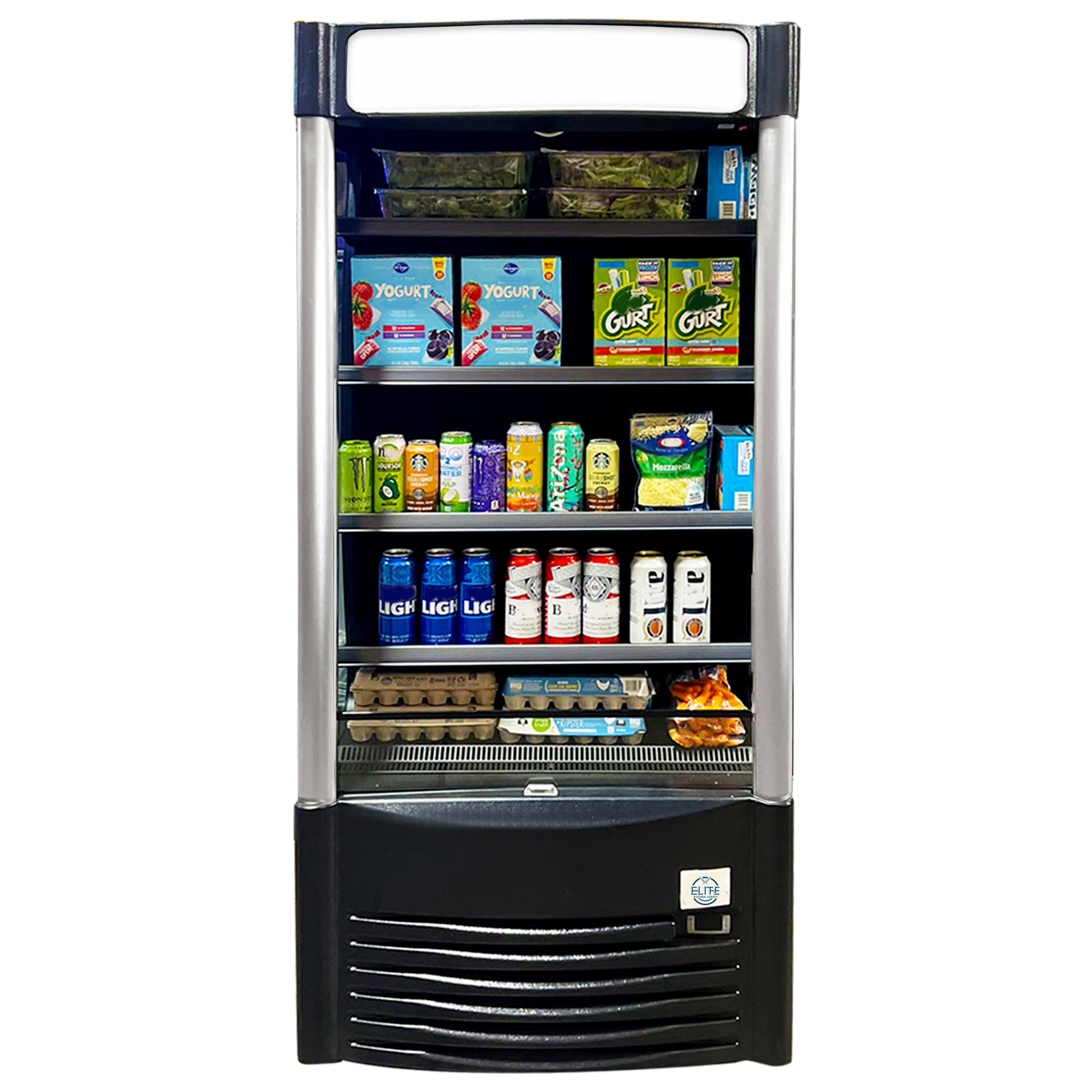 36 in. Open Air Cooler Display Merchandiser Refrigerator 15 Cu.Ft. LED ...
