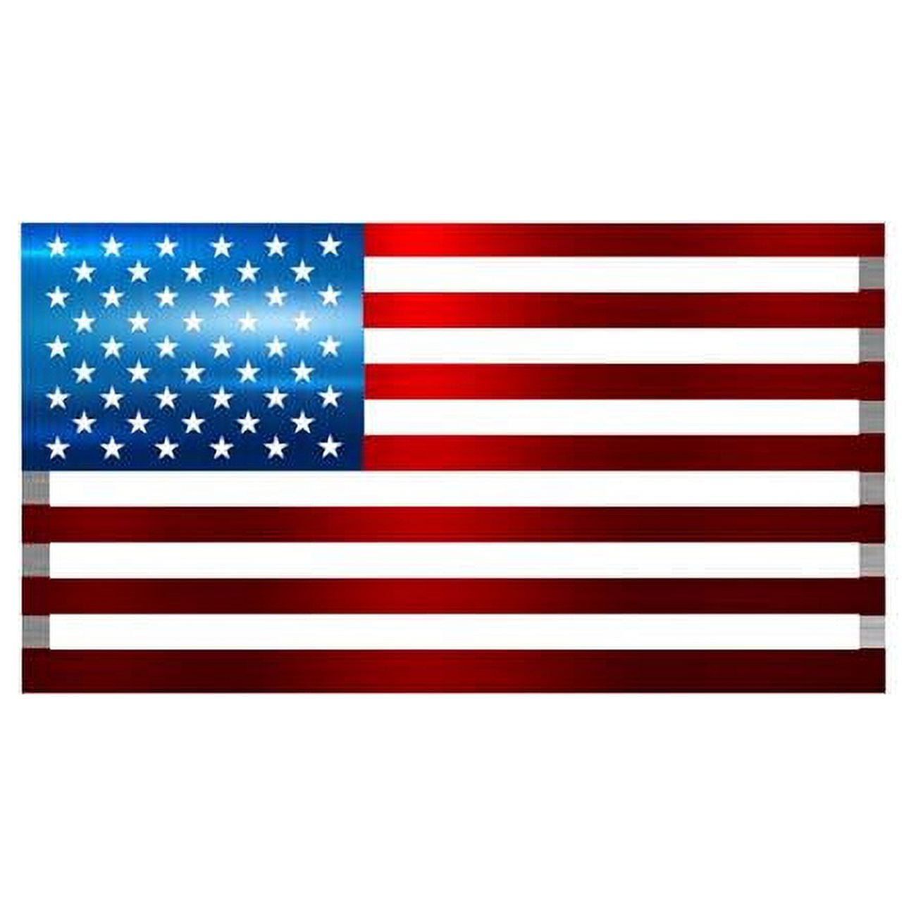 36 in. Patriotic American Flag Steel Laser Cut Artwork With Vivid Hi ...