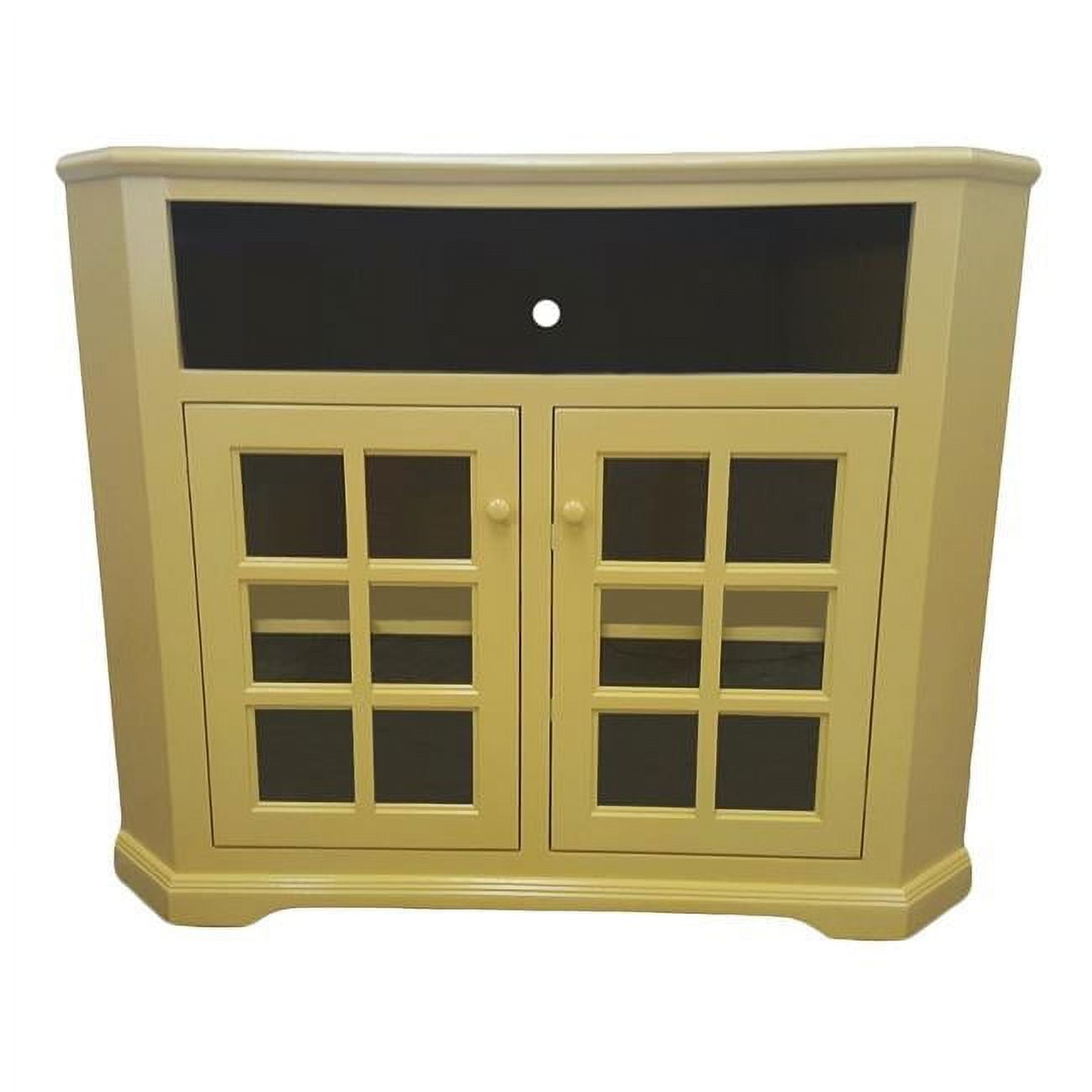 36 in. Poplar Tall Curve Corner TV Stand, European Ivory - Walmart.com