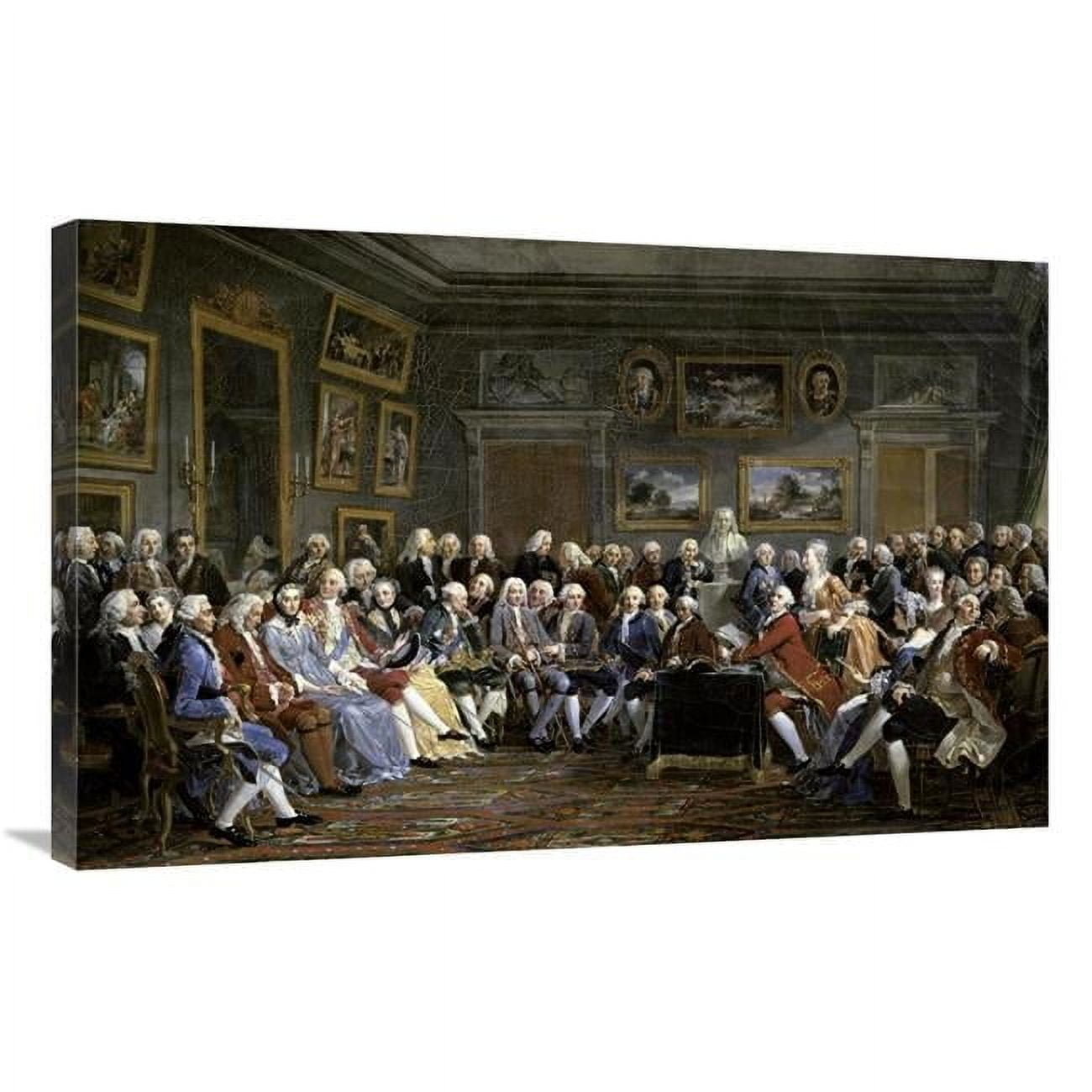 36 in. Reading of the Tragedy of Voltaire in Thesalon of Mrs. Jeoffrin ...