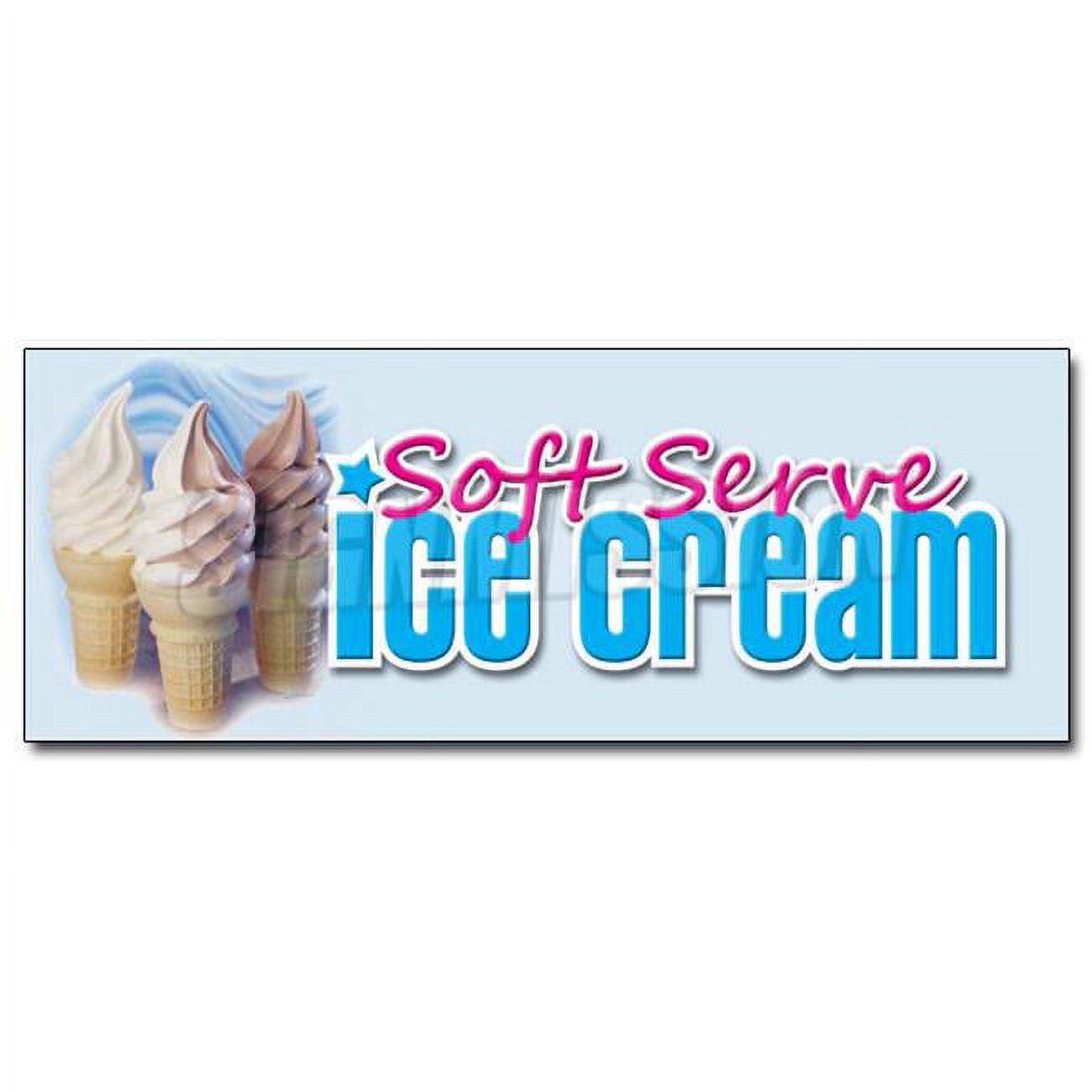 36 in. Soft Serve Ice Cream Decal Sticker - Shop Parlor - Walmart.com