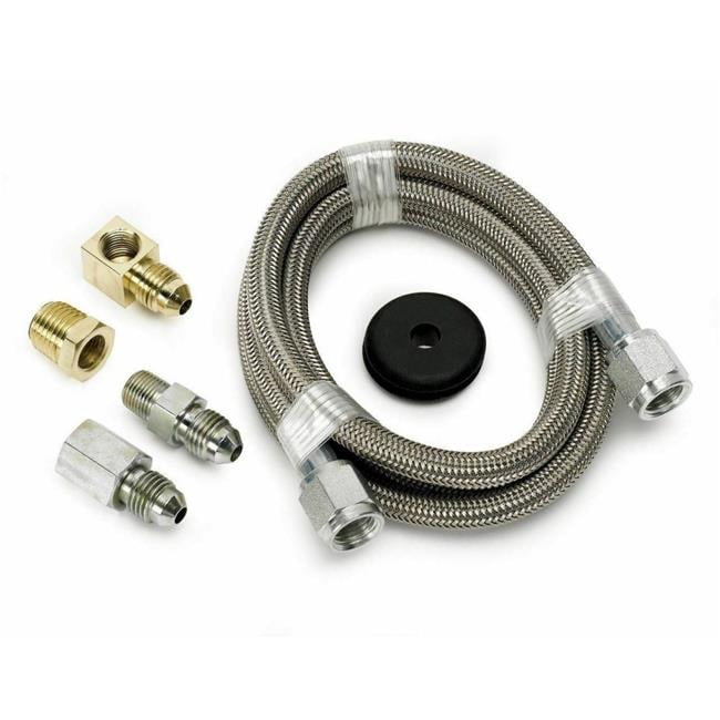36 in. Stainless Steel -4AN Braided Gauge Line Kit - Walmart.com