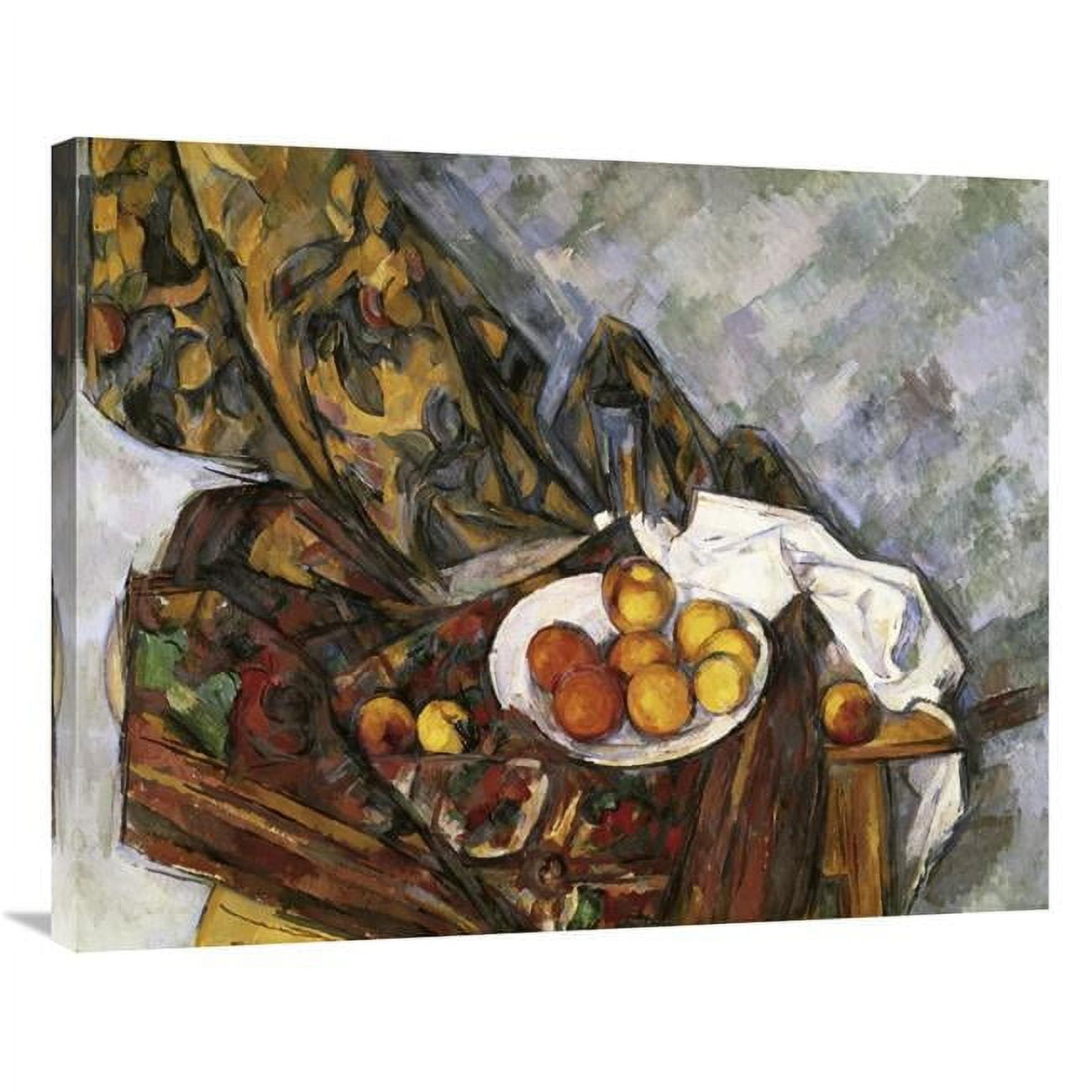 36 in. Still Life with Floral Curtain Art Print - Paul Cezanne ...