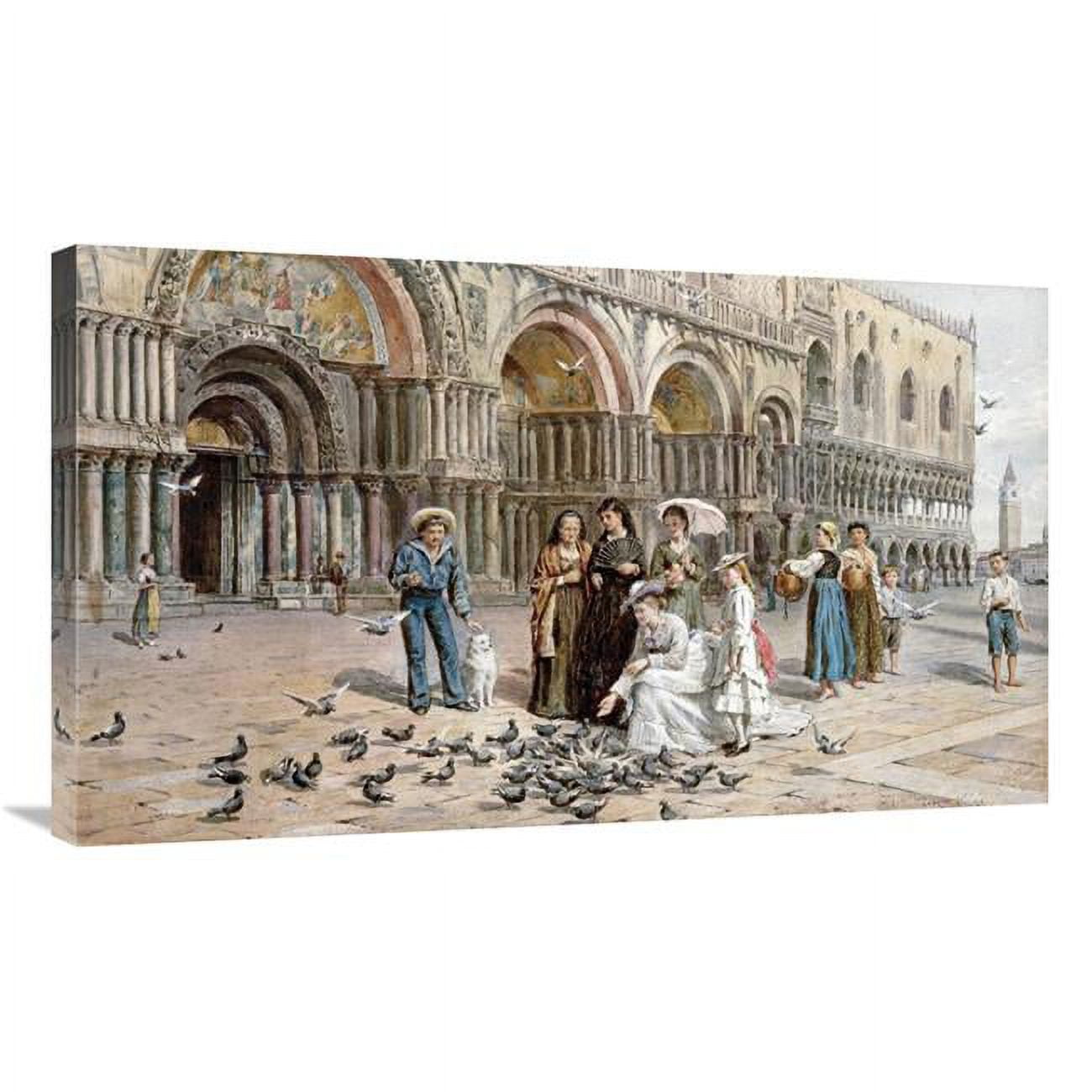 36 in. The Pigeons of St. Marks, Venice Art Print - George Goodwin ...