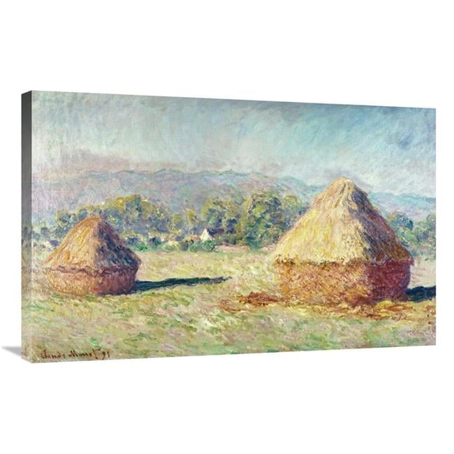 36 in. Two Haystacks Art Print - Claude Monet - Walmart.com