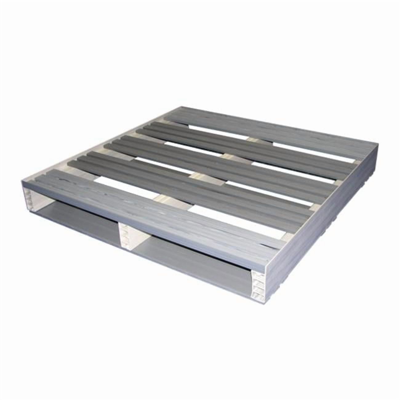 36x36in USA Made Recycled Plastic Pallet, 2-Way Entry, Lipped, 2000lb ...