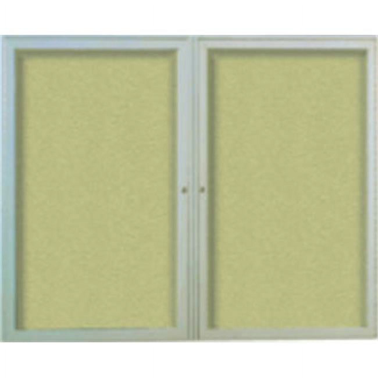 36 in. x 48 in. 2-Door Satin Alum Frame with Headliner Enclosed Vinyl ...