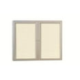 36 in. x 48 in. 2-Door Satin Aluminum Frame Enclosed Vinyl Tackboard ...