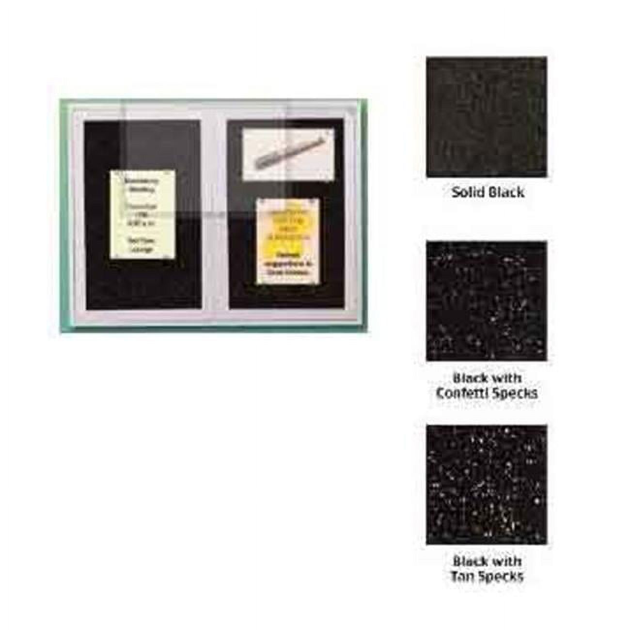 36 in. x 60 in. 2-Door Satin Aluminum Frame Enclosed Recycled Rubber ...