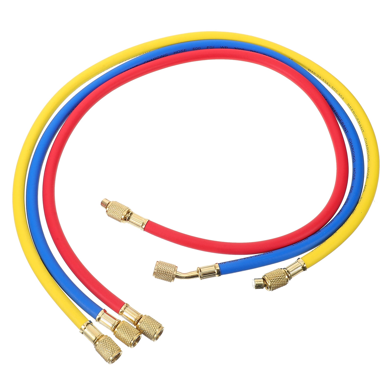 Refrigerant Hose Set for Car Use with 1/4" SAE Fittings Compatible with R12 R22 R404 R502 R134A ...