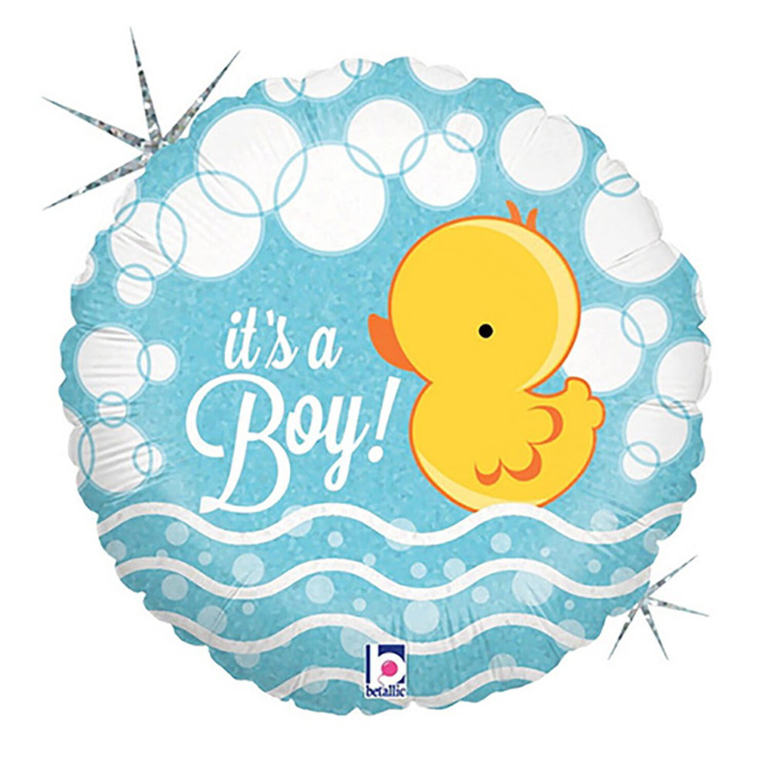 36 inch Bubble Ducky Boy Betallic Foil Mylar Balloon - Party Supplies ...
