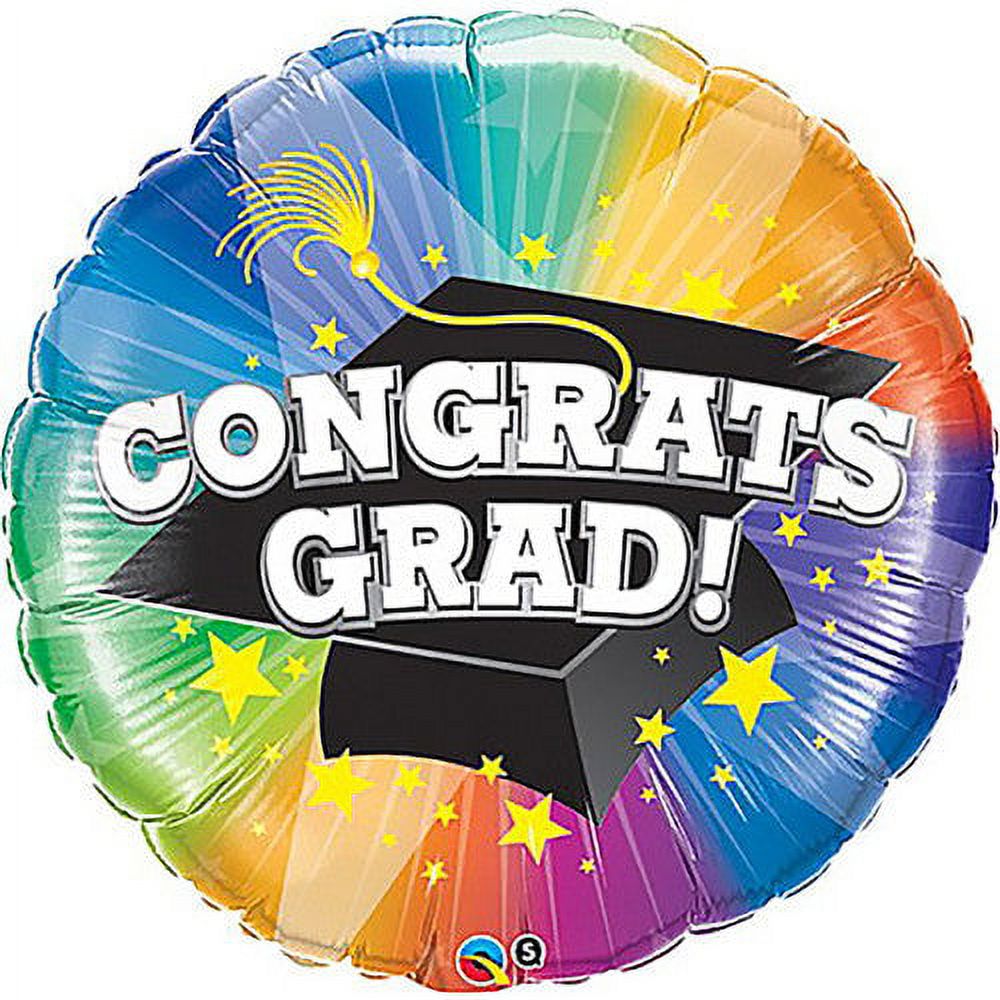 36 inch Congrats Grad! Spotlight Foil Mylar Balloon - Party Supplies ...