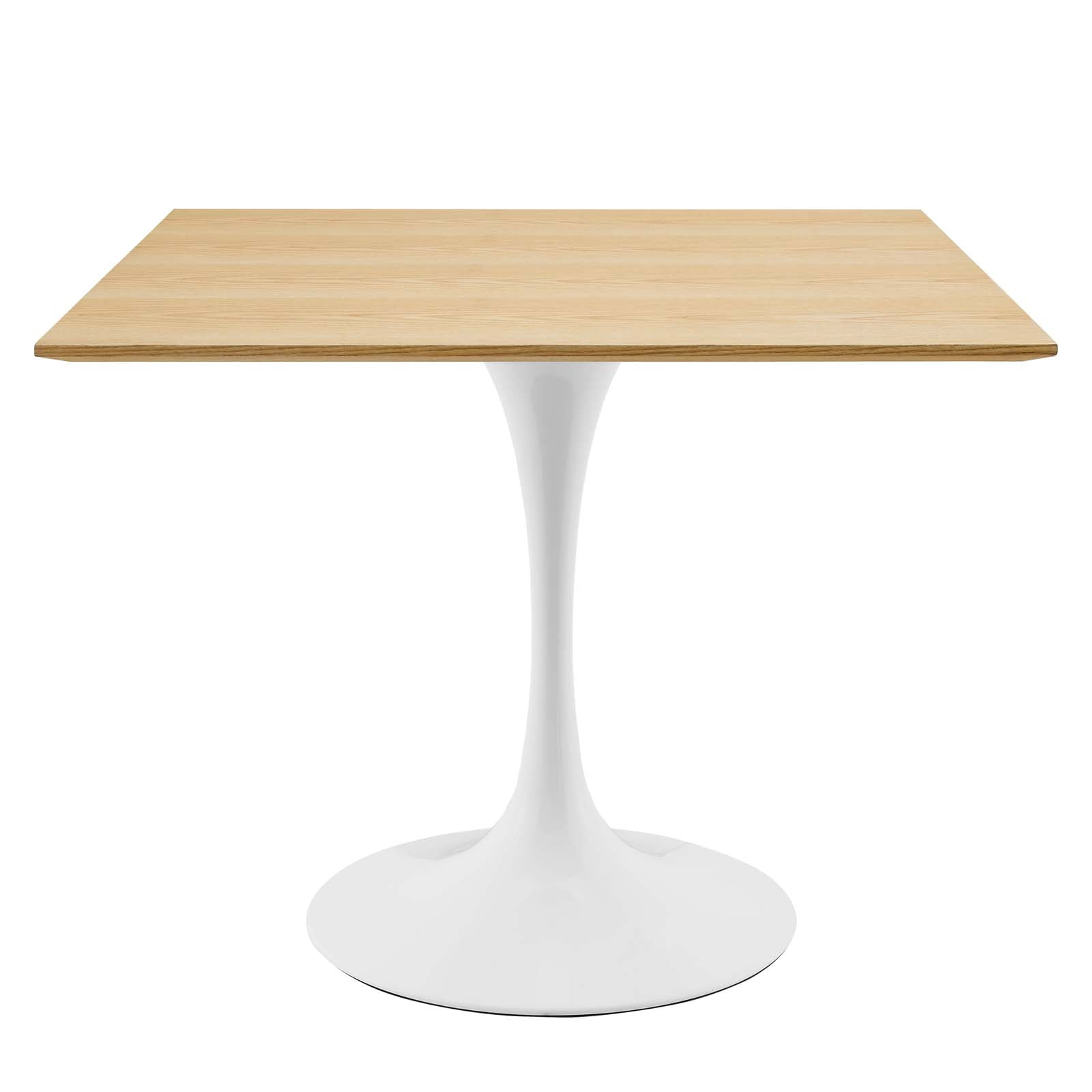 36 inch Dining Table, Square, Natural Brown White, Wood, Metal Steel ...