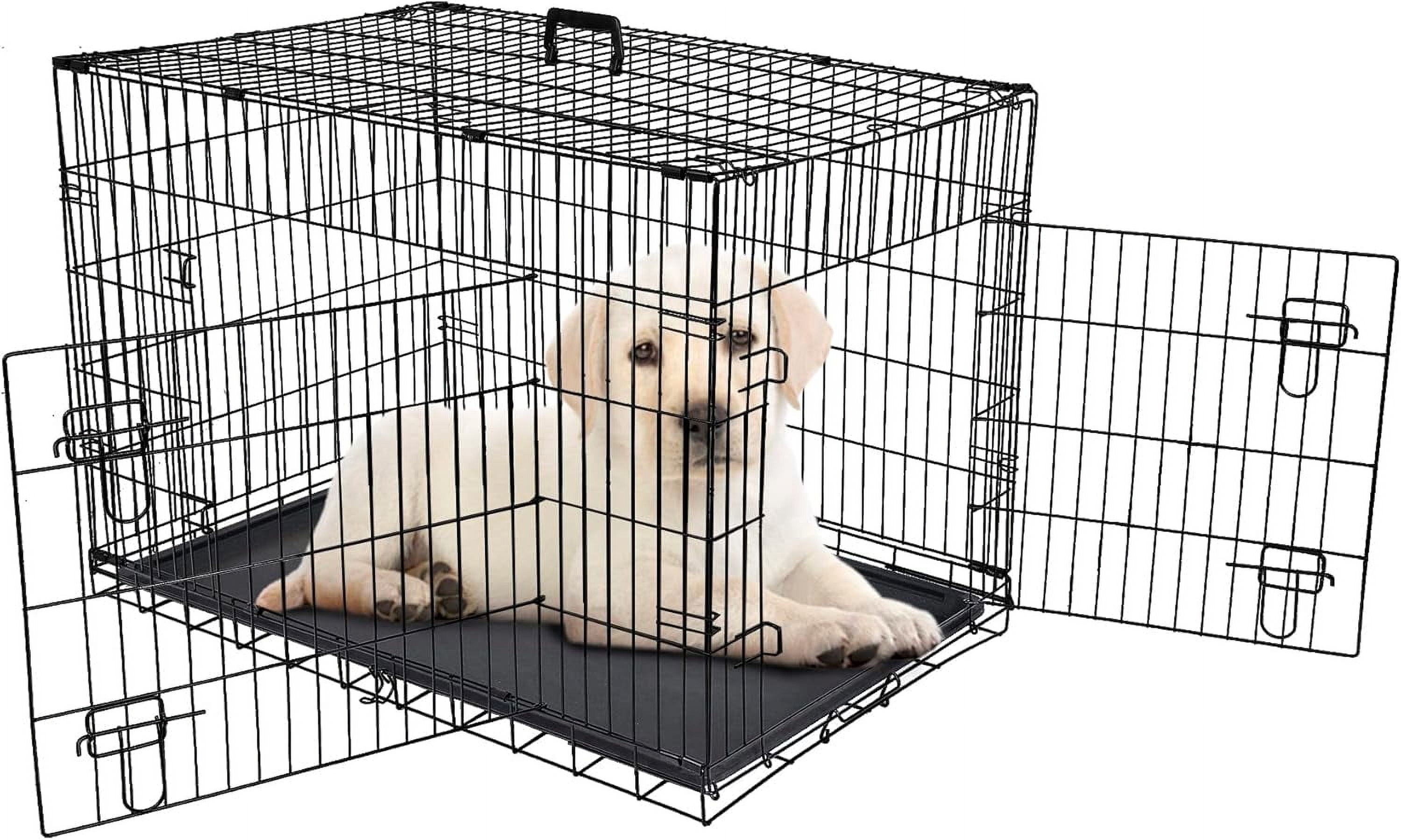 36-inch Double Door Folding Metal Pets Dog Crate Pet Animal Pet Cage ...