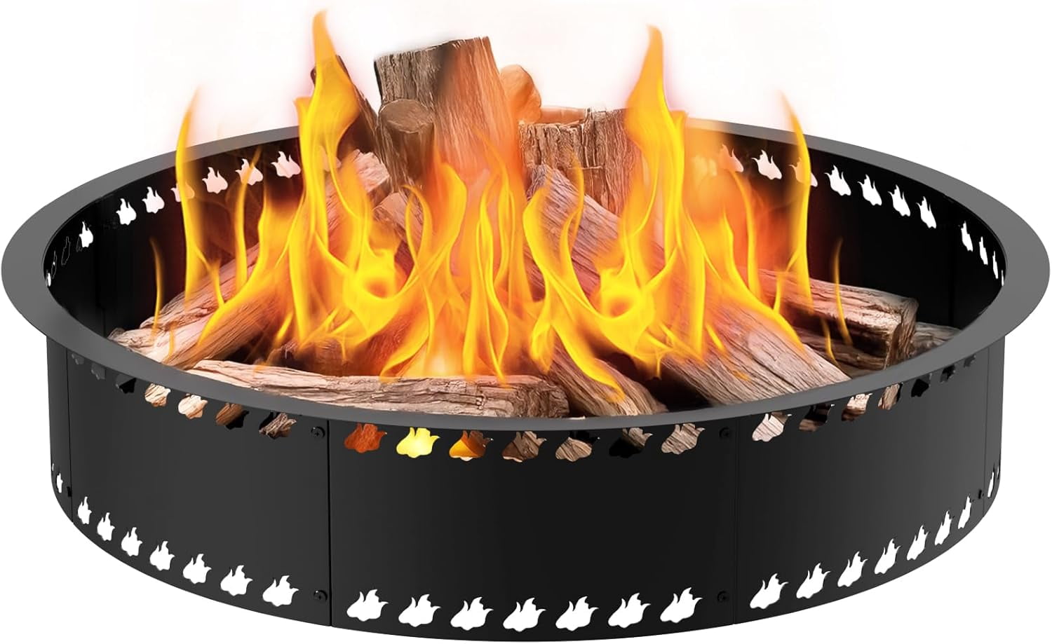 36 inch Fire Pit Rings,Smokeless Bowl Metal Fire Rings for Outside ...