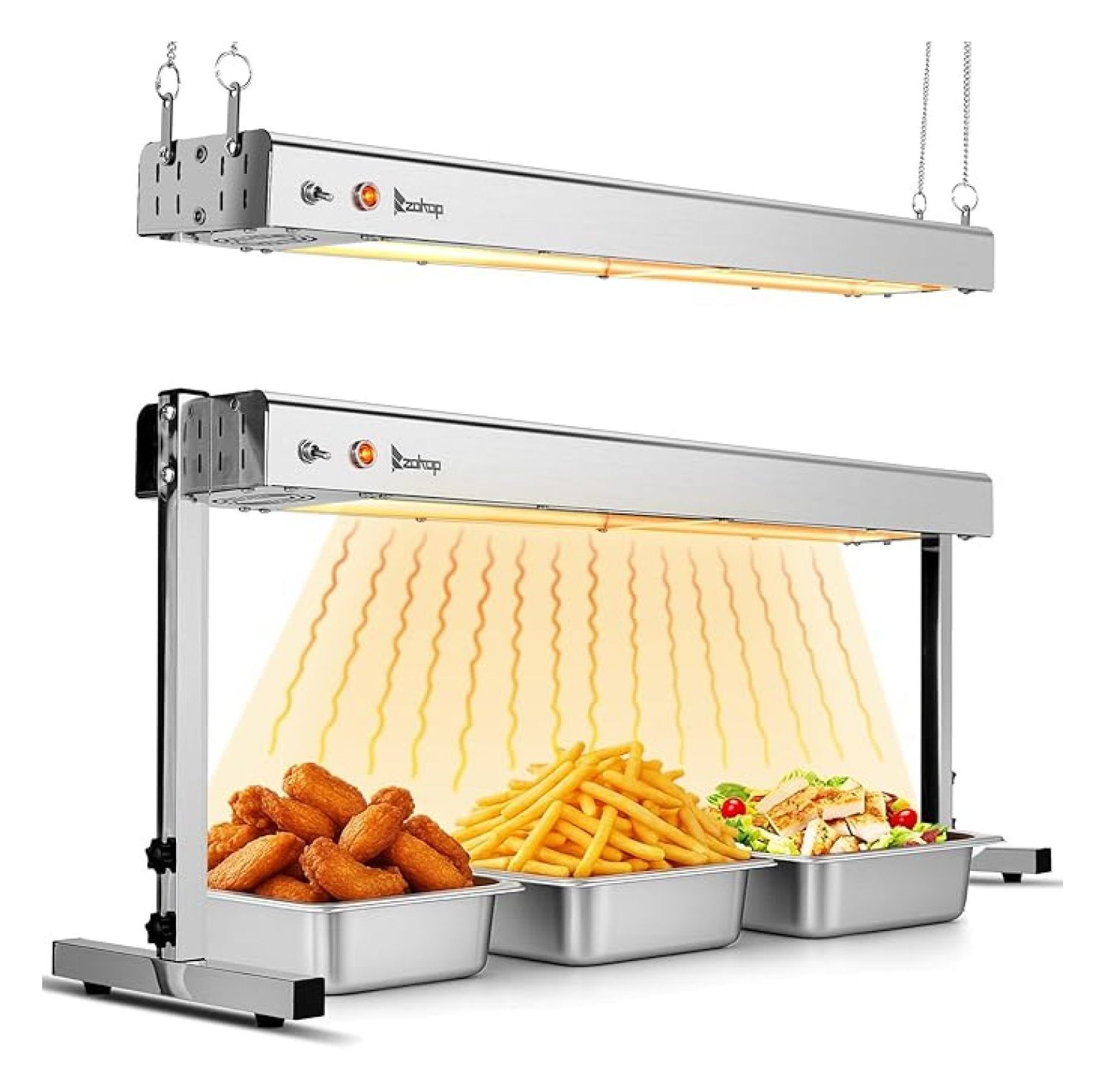 36 inch Food Heating Lamp, 1000W Food Heat Lamp, Hanging & Freestanding ...