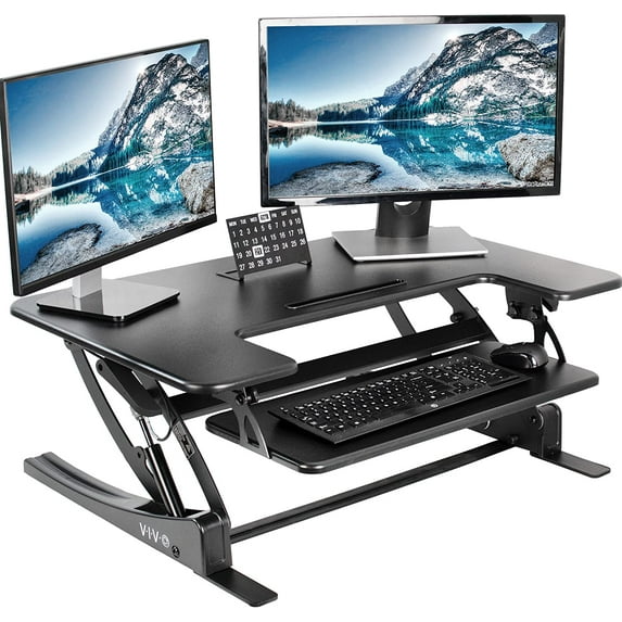 36 inch Height Adjustable Stand Up Desk Converter, V Series, Quick Sit ...