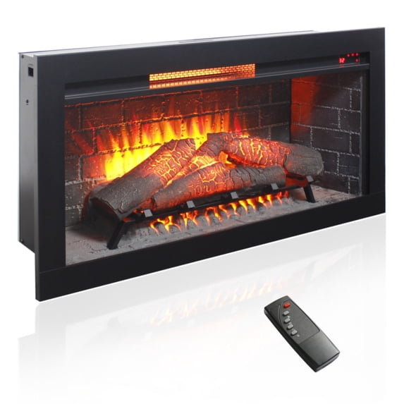 36 inch Infrared Electric Fireplace with Removable Trim kit Insert ...