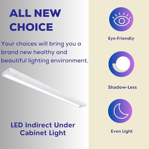 36 inch LED Indirect Under Cabinet Lights, Hardwired only,1920lm,Extra ...