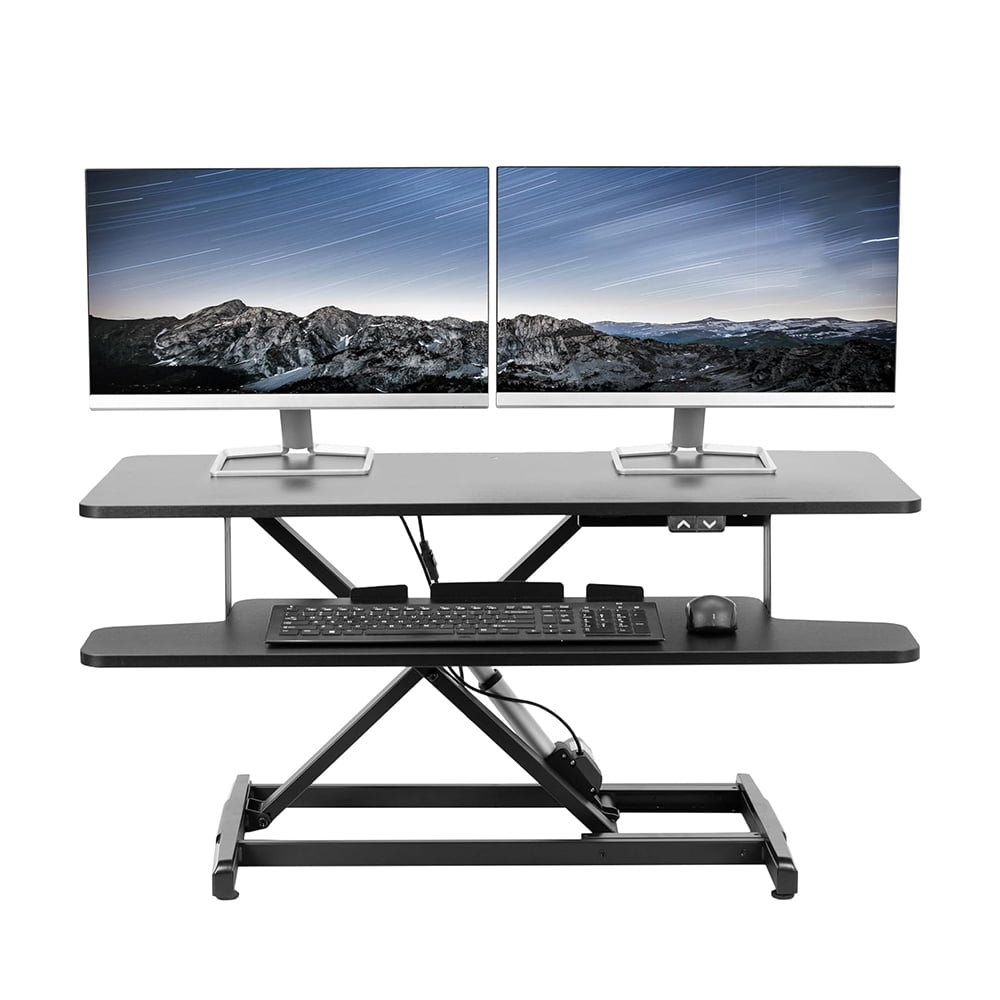 36 inch Motor Desk Converter, Height Adjustable Sit to Stand Dual ...