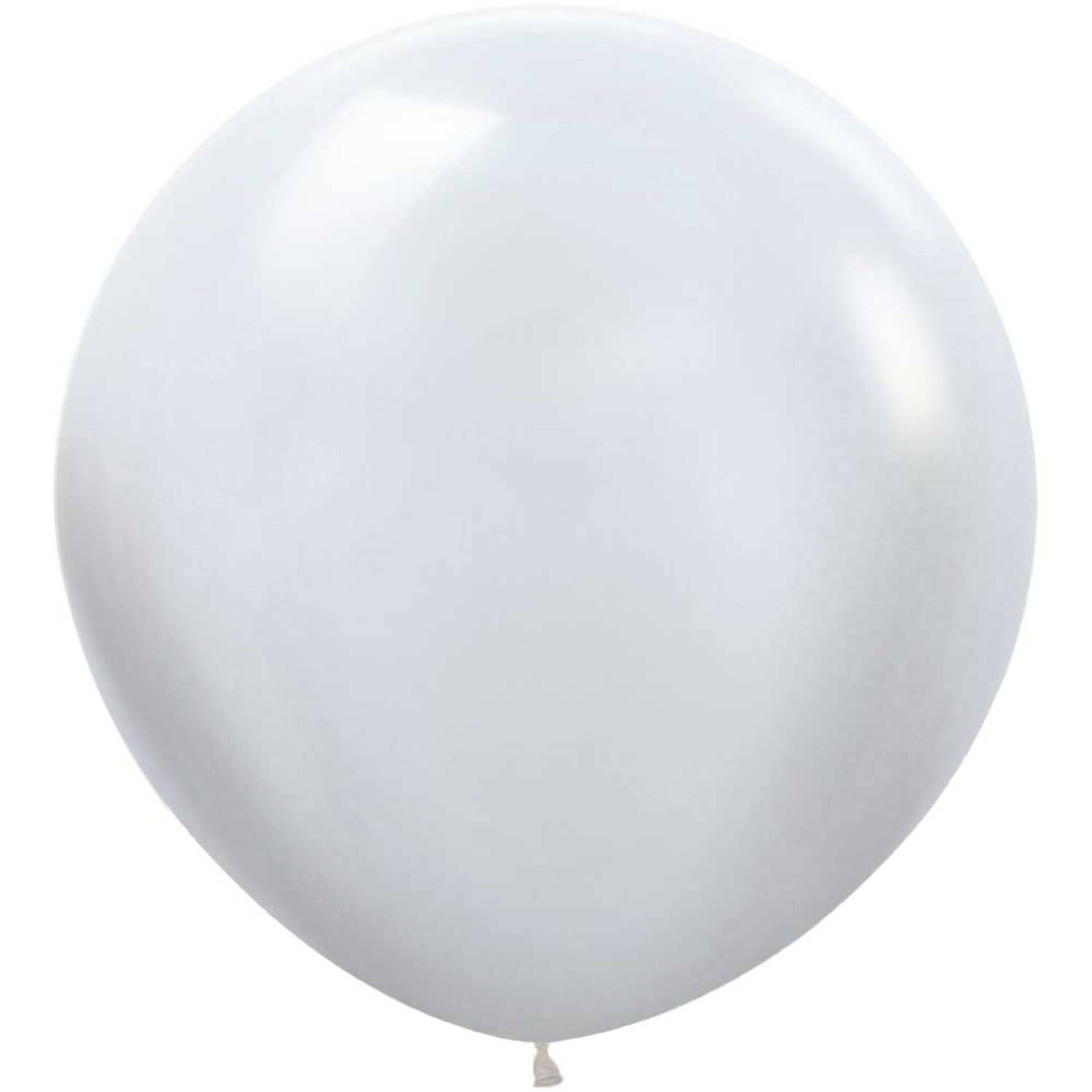 36 inch Sempertex Pearl White Latex Balloons (2 Pack) - Party Supplies ...