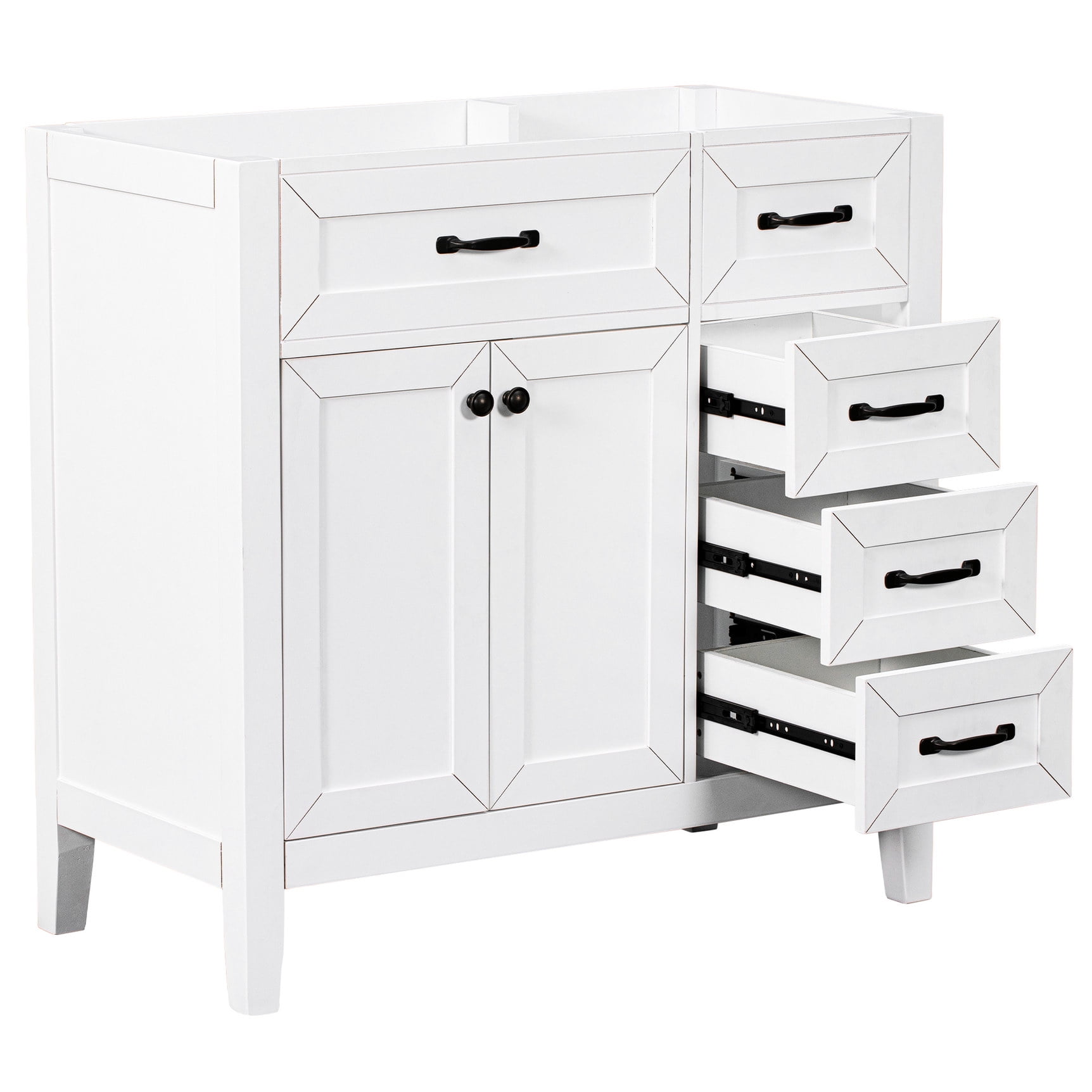 36-inch, Solid Wood & MDF - Groove Design for Visual Appeal ...