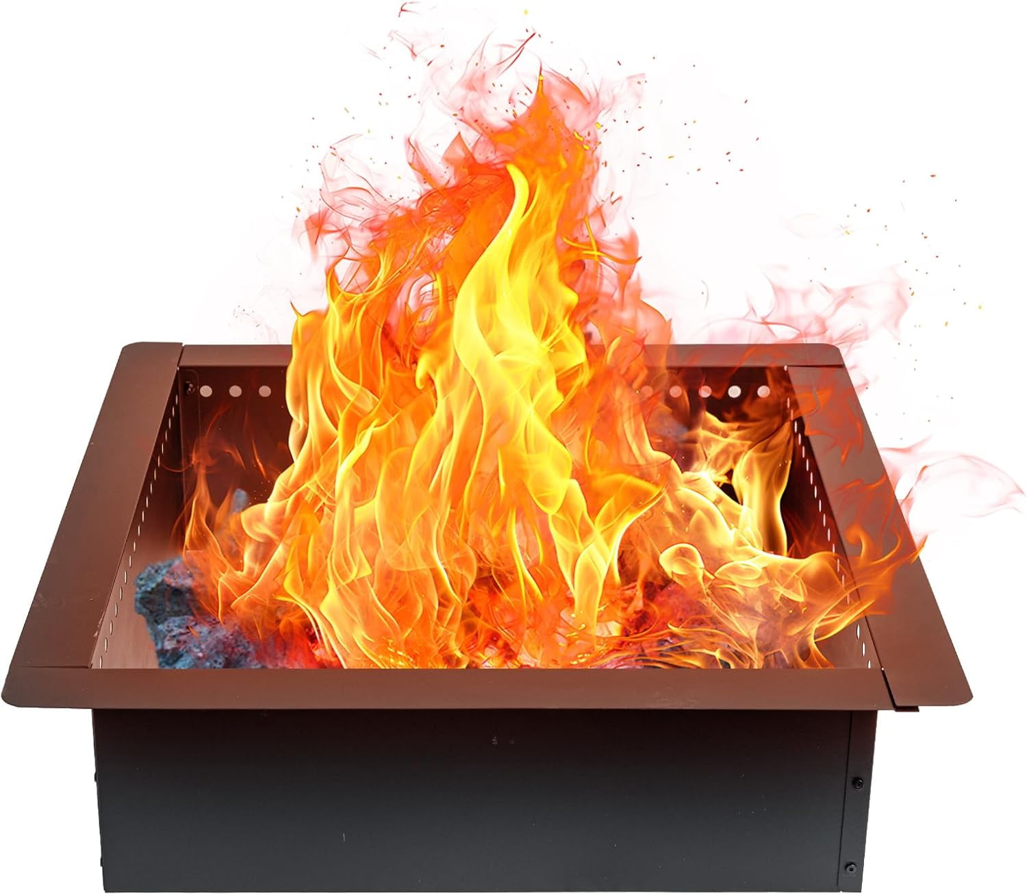 36 inch Square Fire Pit Ring, Heavy Duty Fire Ring, DIY Campfire Insert ...