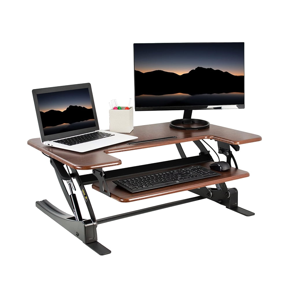 36 inch Stand Up Desk Converter, V Series, Quick Sit to Riser ...
