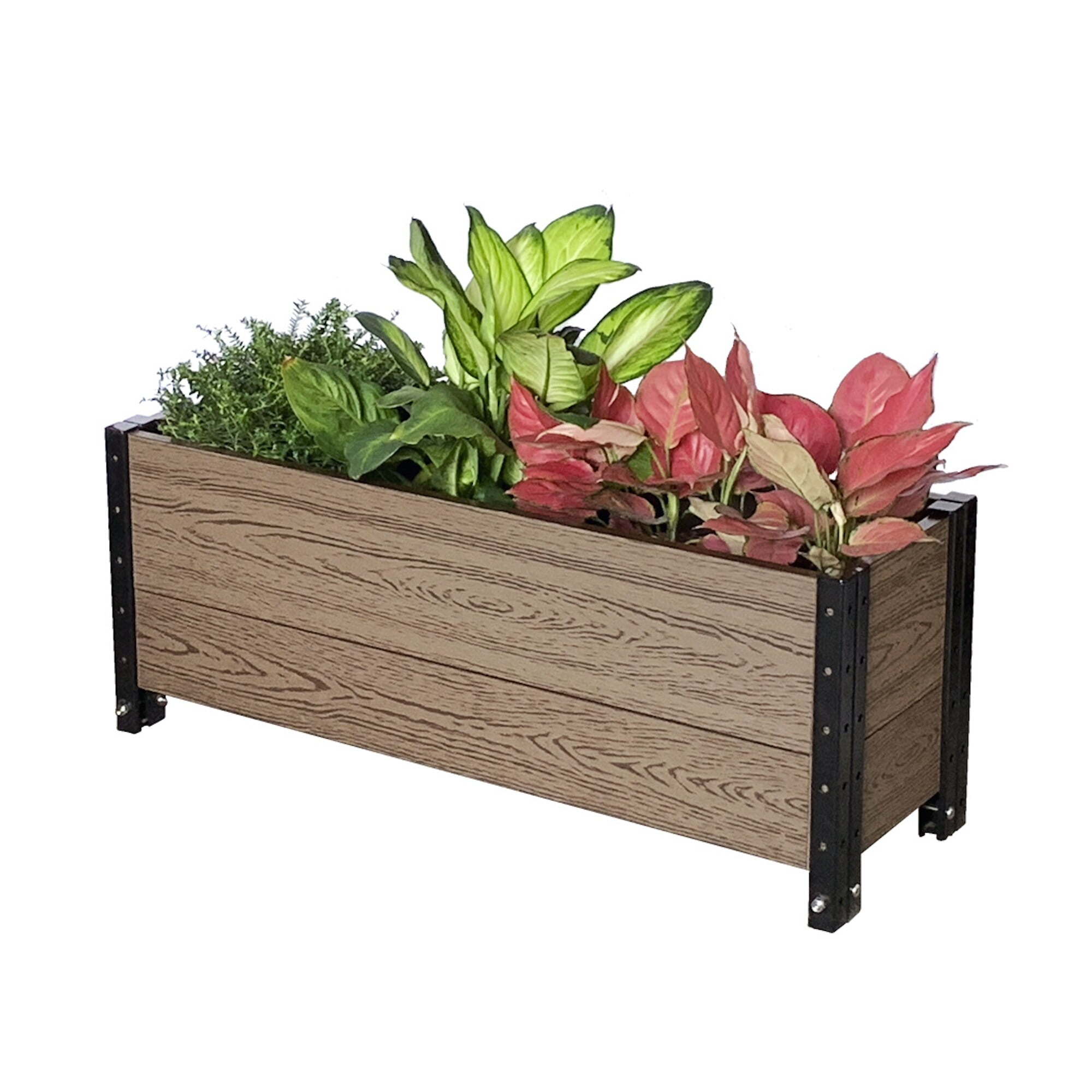 36-inch Trough Planter Wood Texture/ Brown - Walmart.com