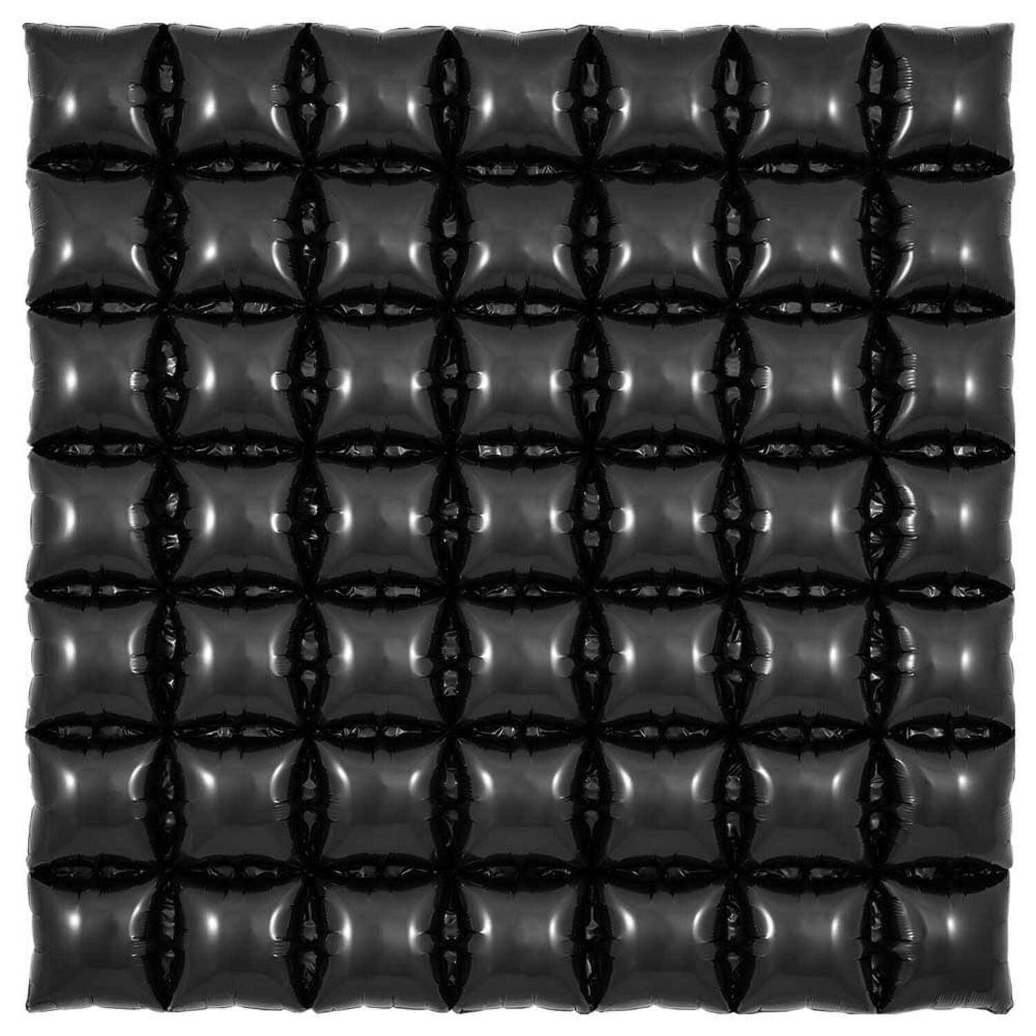 36 inch Waffle Panel - Black Foil Mylar Balloon - Party Supplies ...