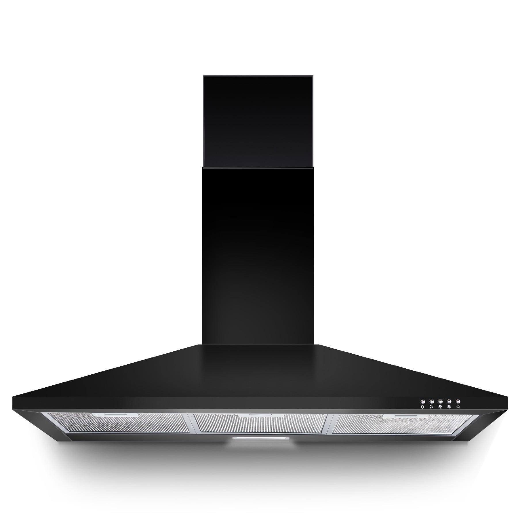 36-inch Wall Mount Range Hood 450CFM 3-Speed, Stainless Steel with LED ...