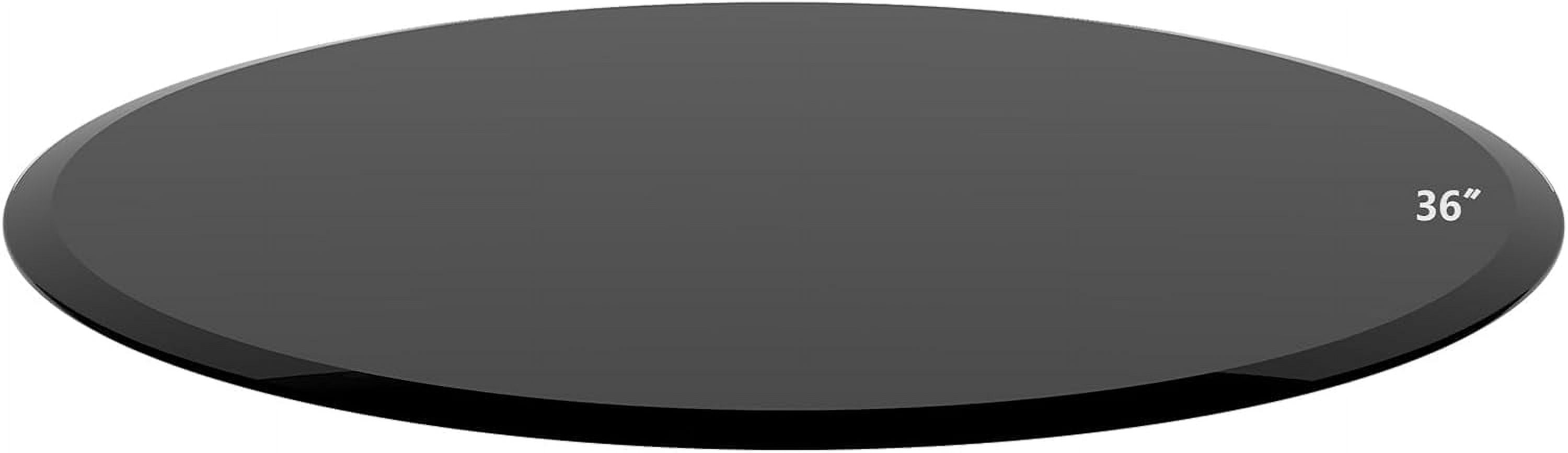 36" inch round glass table top,tempered black glass 2/5" inch thick ...